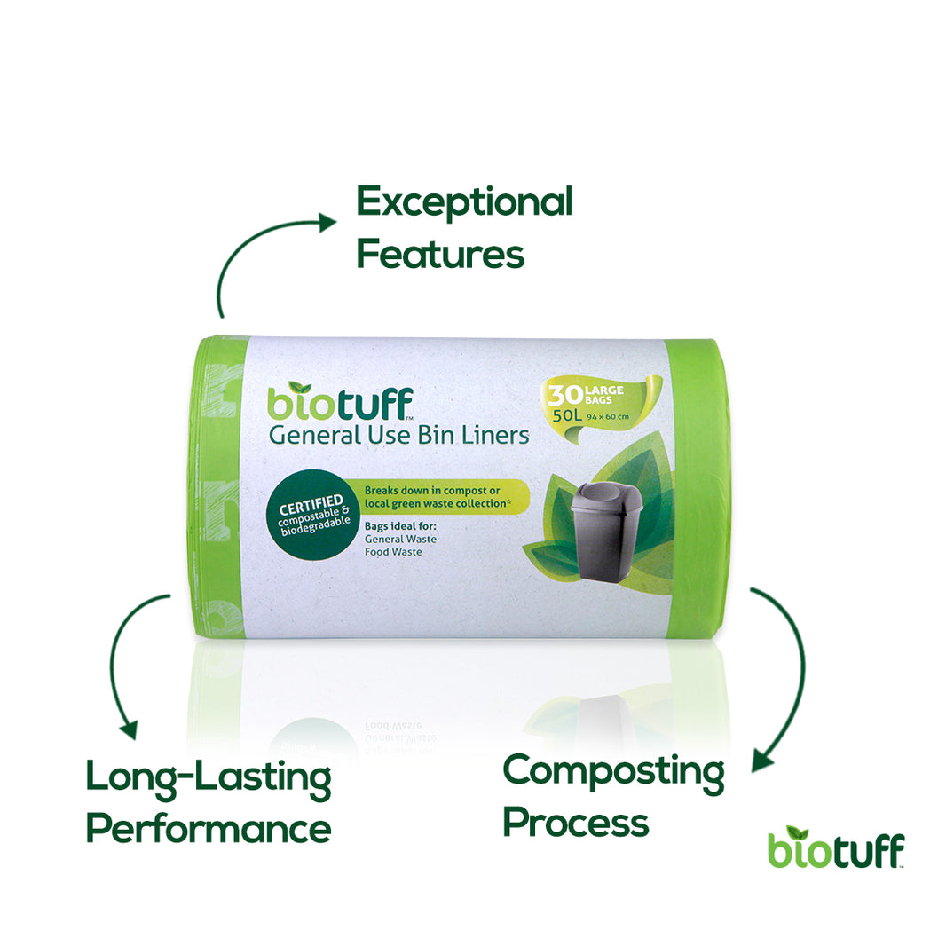Compostable Bin Liners & Bags | 100% Biodegradable Rubbish Bags – Biotuff
