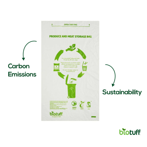 Biotuff Produce And Meat Storage Bags - 250 Bag Roll