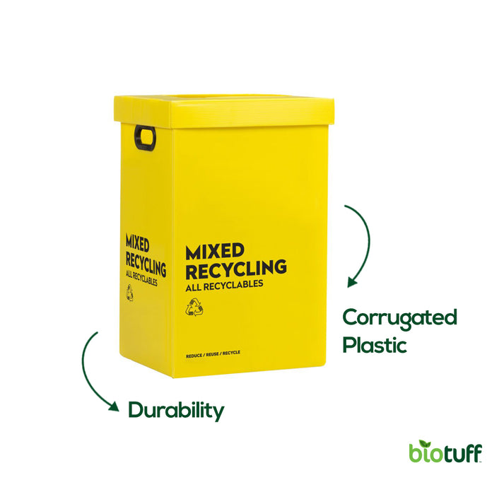 Co-Mingled Mixed Recycling Bin - 60 Litre – Biotuff