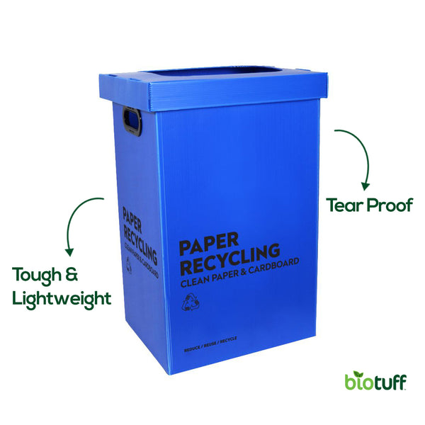 Cardboard Bin | Cardboard & Paper Recycling Bin – 60 Litre – Biotuff